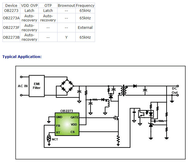 OB2273 Datasheet PDF - PWM Controller - On-Bright OB2273 Datasheet PDF - PWM Controller - On-Bright