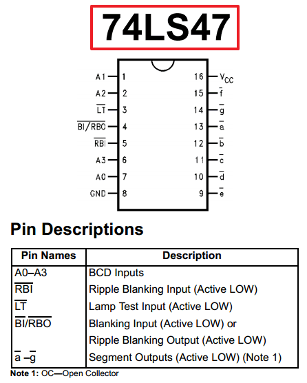74ls48 Bcd To 7 Segment Ic Pinout Examples Datasheet Applications Images 74ls48 Bcd To 7 Segment Ic Pinout Examples Datasheet Applications Images