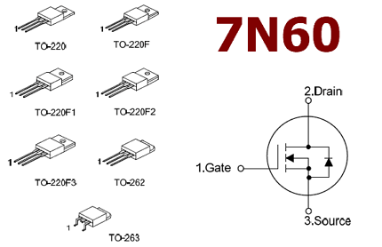7N60 Datasheet - 600V, 7.4A, N-Ch, Power MOSFET
